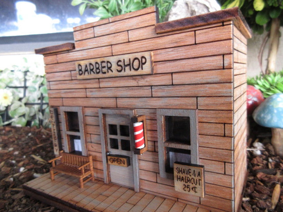 O Scale Miniature Old Western Barber Shop/dentist Rustic - Etsy