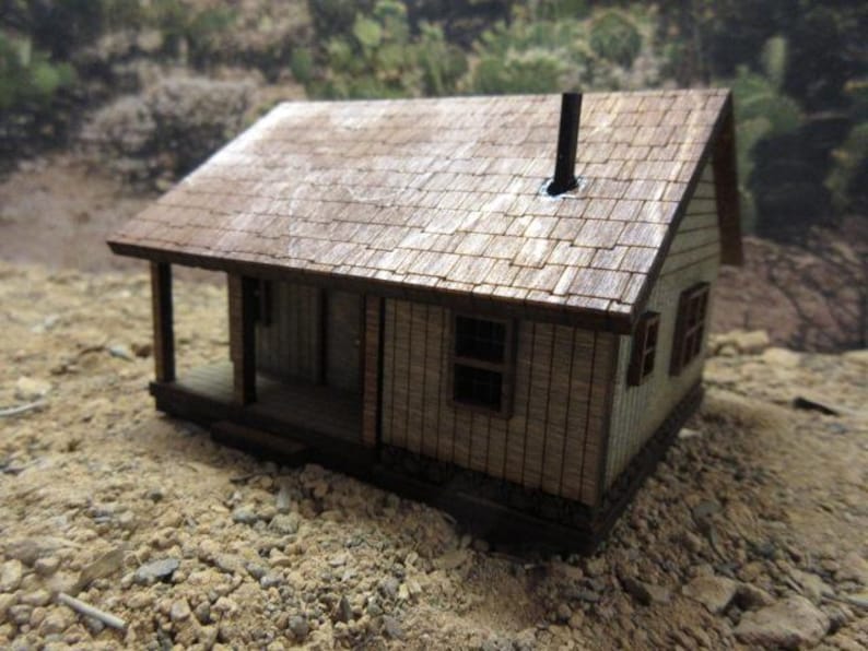 HO Scale Old West Farm House Cabin 1:87 Scale - Etsy