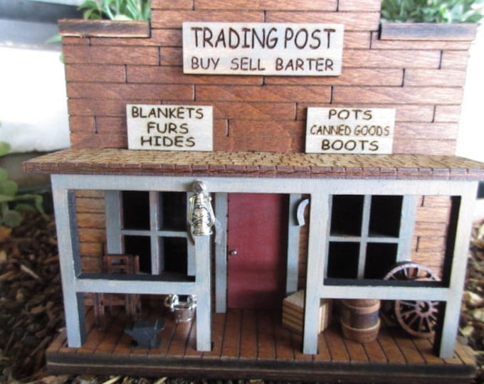 O Scale Miniature Old Western Trading Post Rustic Building - Etsy