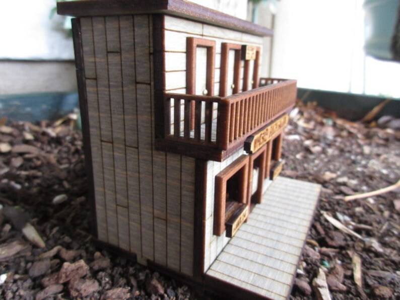HO Scale Miniature Old Western Whiskey Gulch Saloon Rustic Building ...