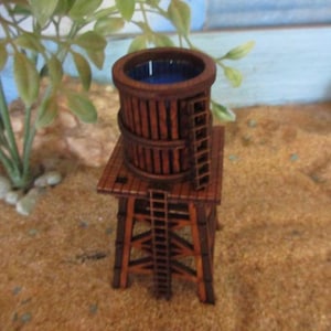 HO Scale Miniature Old West Wooden Water Tower, 1:87 Model Train ...