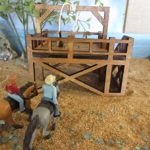 O Scale Miniature Old Western Gallows Train Decor Accessories 1:43 ...