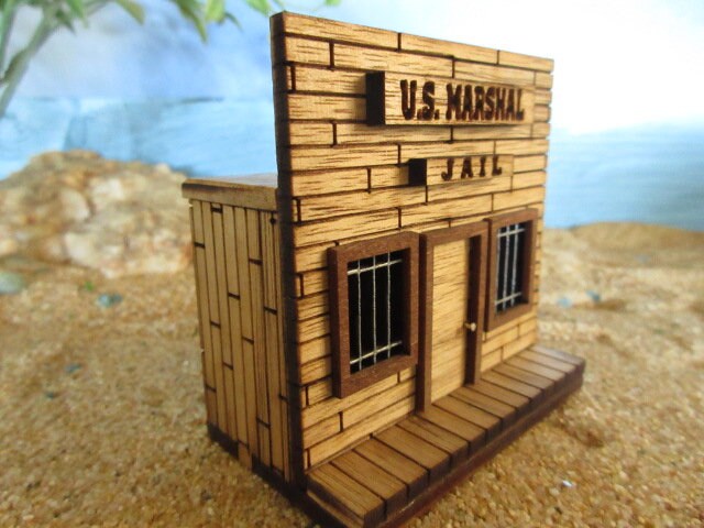 HO Scale Old West US Marshal and Jail House — Old West Miniatures
