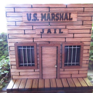 HO Scale US Marshal Jail, Miniature Old West Building (1:87) - Etsy