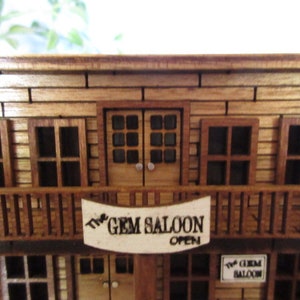 HO Scale 1:87 the Gem Saloon, Deadwood, Old West Miniature Rustic ...