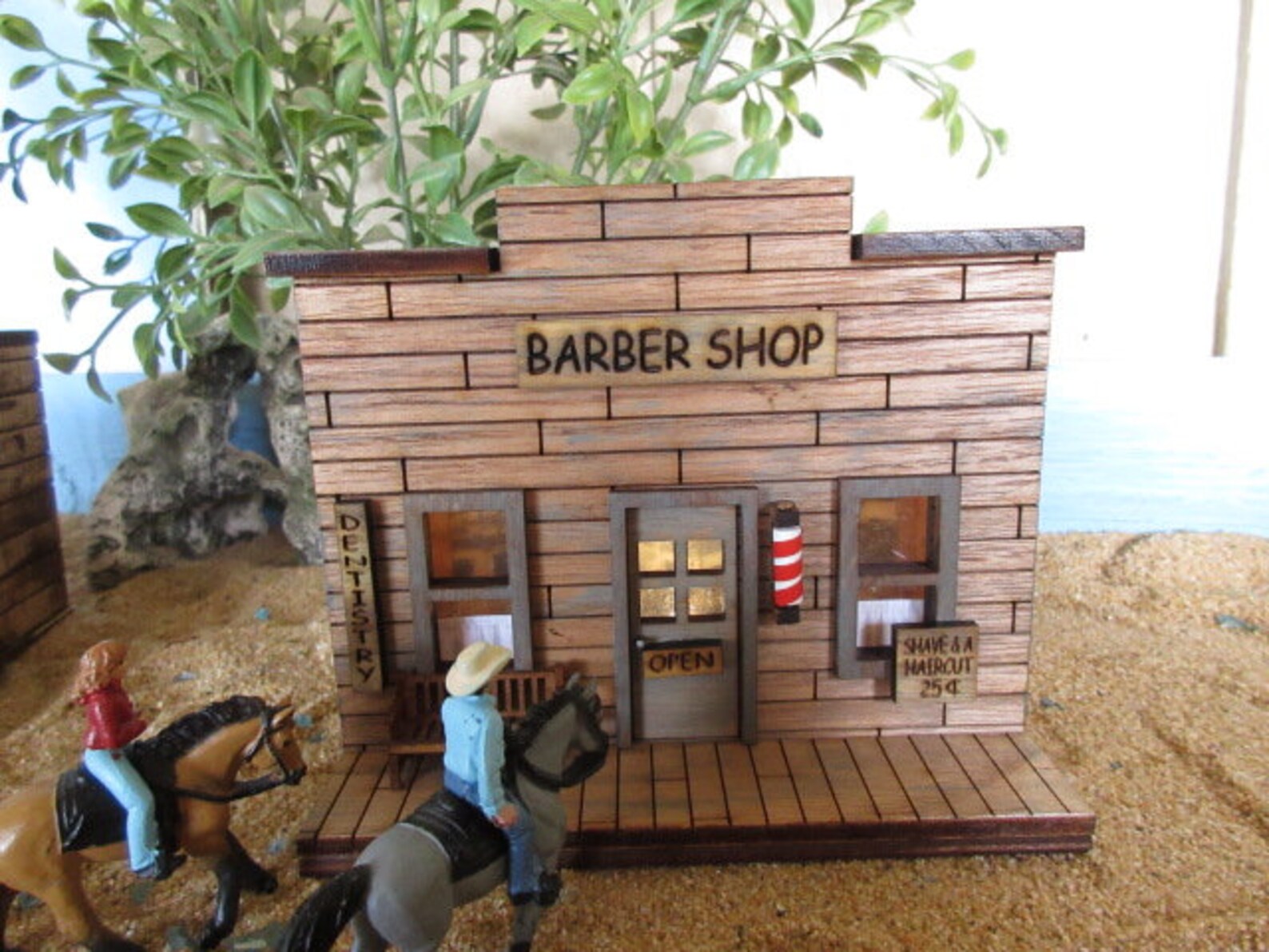O Scale Old West Barber Shop/dentist Miniature, 1:43 Model Train - Etsy