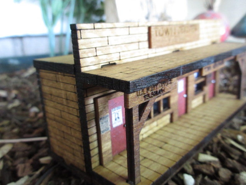 HO Scale Miniature Old Western Town Center Rustic Building - Etsy