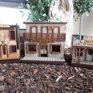 HO Scale Miniature Old Western Whiskey Gulch Saloon Rustic Building ...
