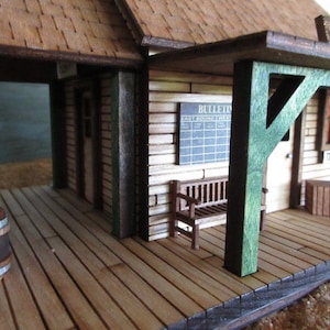 O Scale Old West Miniature Rustic Train Depot Building, Model Train ...