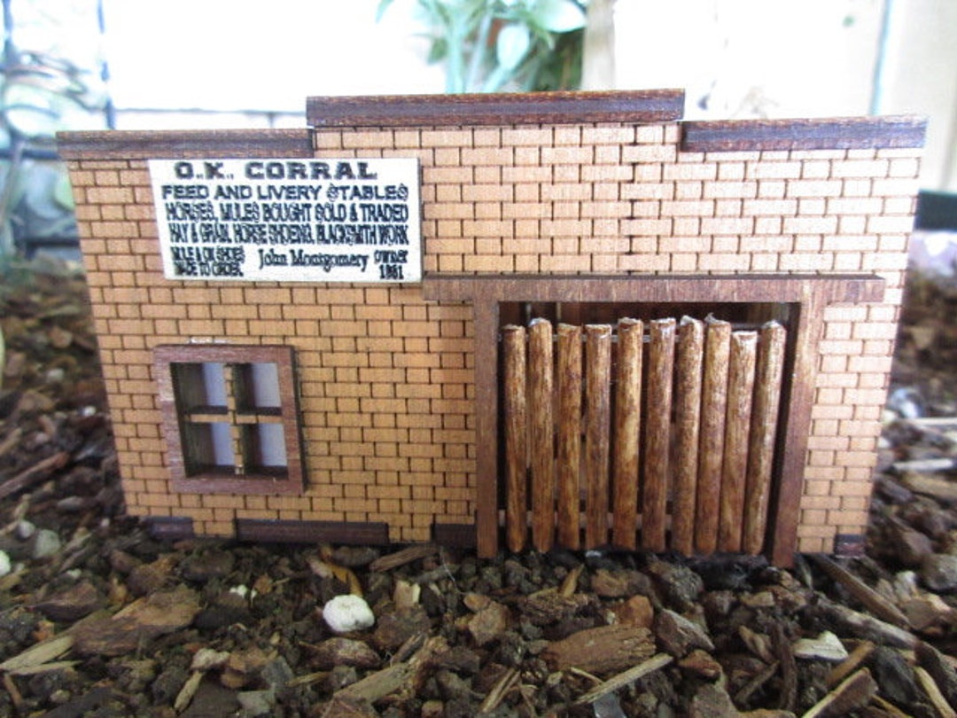 HO Scale 1:87 Miniature Tombstone 1881 OK Corral Wyatt Earp, American ...
