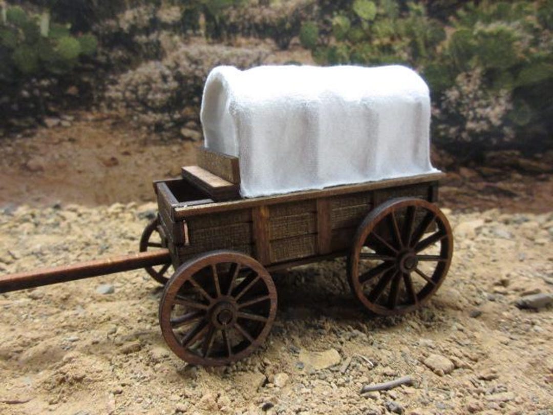 O Scale Miniature Covered Wagon American Old West Model 1:43 Scale - Etsy