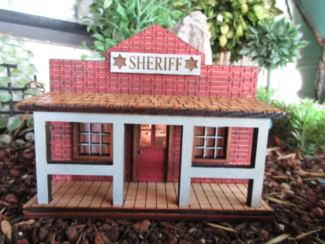 O Scale Miniature Old Western Sheriff Office, 1:43 Scale Rustic ...