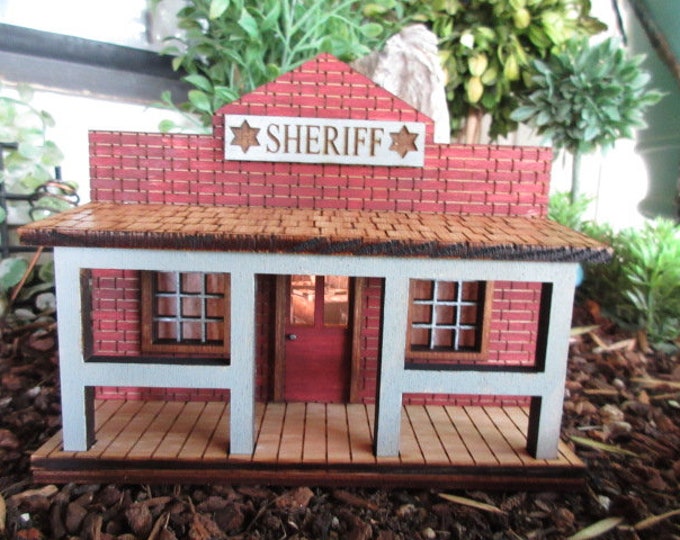 O Scale Miniature Old Western Sheriff Office, 1:43 Scale Rustic ...