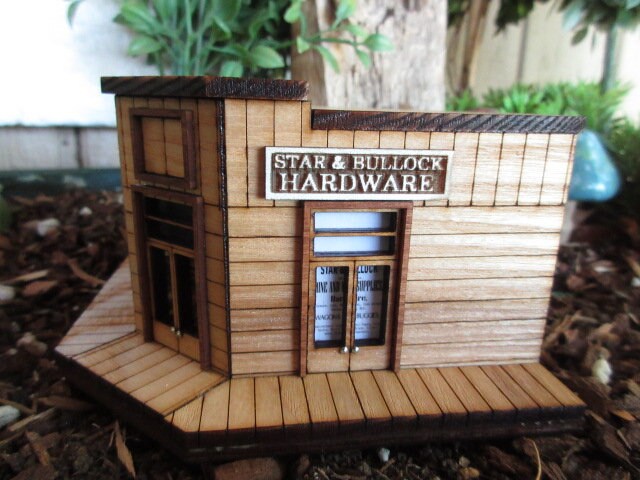 HO Scale Star and Bullock Hardware, Deadwood, Old West Miniature Rustic ...
