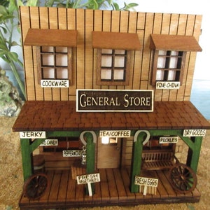 O Scale Western General Store, Deadwood, Old West Miniature Rustic ...