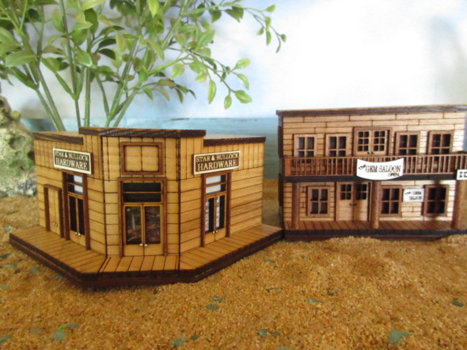 HO Scale Star and Bullock Hardware, Deadwood, Old West Miniature Rustic ...