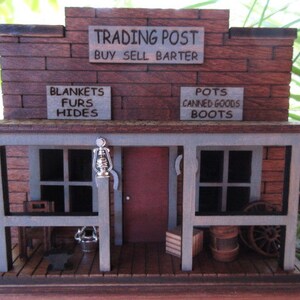 O Scale Miniature Old Western Trading Post Rustic Building American Old ...