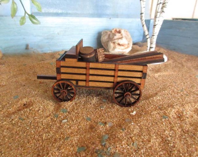 1:52 Scale Miniature Freight/cargo Wagon American Old West Model Train ...
