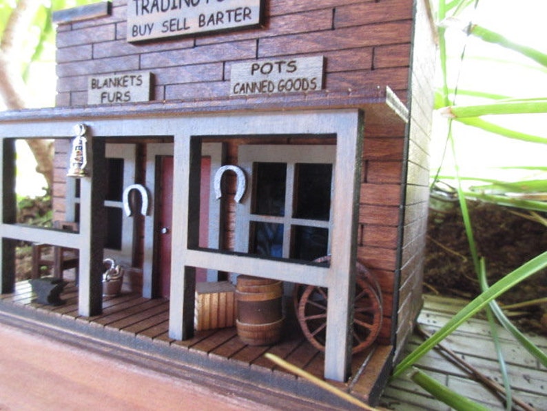 O Scale Miniature Old Western Trading Post Rustic Building - Etsy
