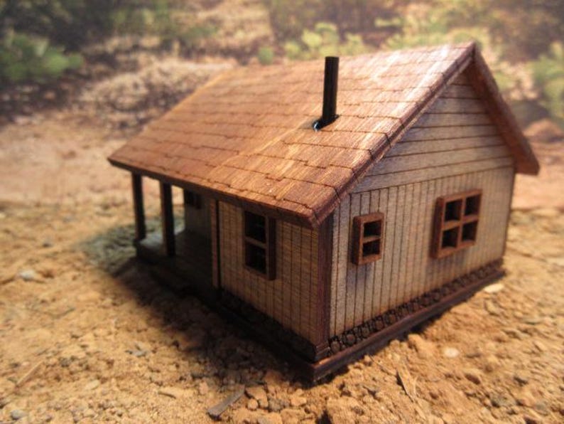 HO Scale Old West Farm House Cabin 1:87 Scale - Etsy