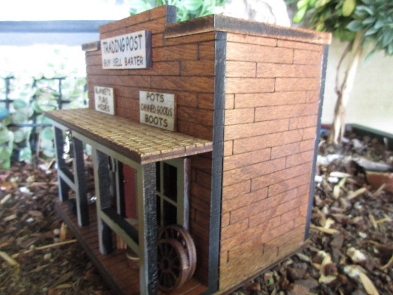 O Scale Miniature Old Western Trading Post Rustic Building - Etsy
