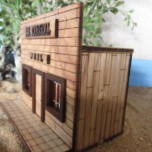 O Scale Miniature Old Western US Marshal and Jail House, Model Train ...