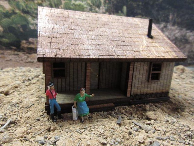 HO Scale Old West Farm House Cabin 1:87 Scale - Etsy