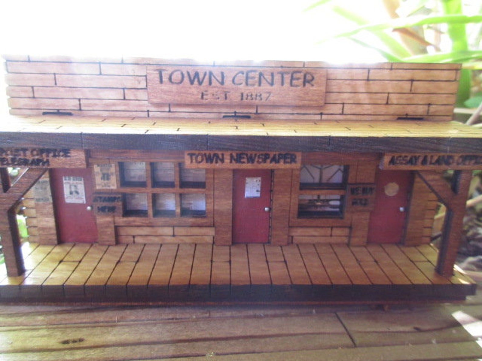 HO Scale Miniature Old Western Town Center Rustic Building American Old ...