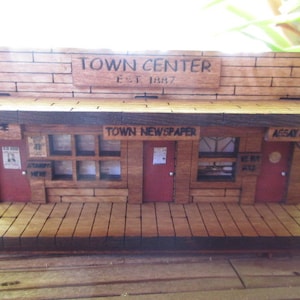 HO Scale Miniature Old Western Town Center Rustic Building American Old ...