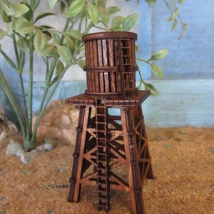 HO Scale Miniature Old West Wooden Water Tower, 1:87 Model Train ...