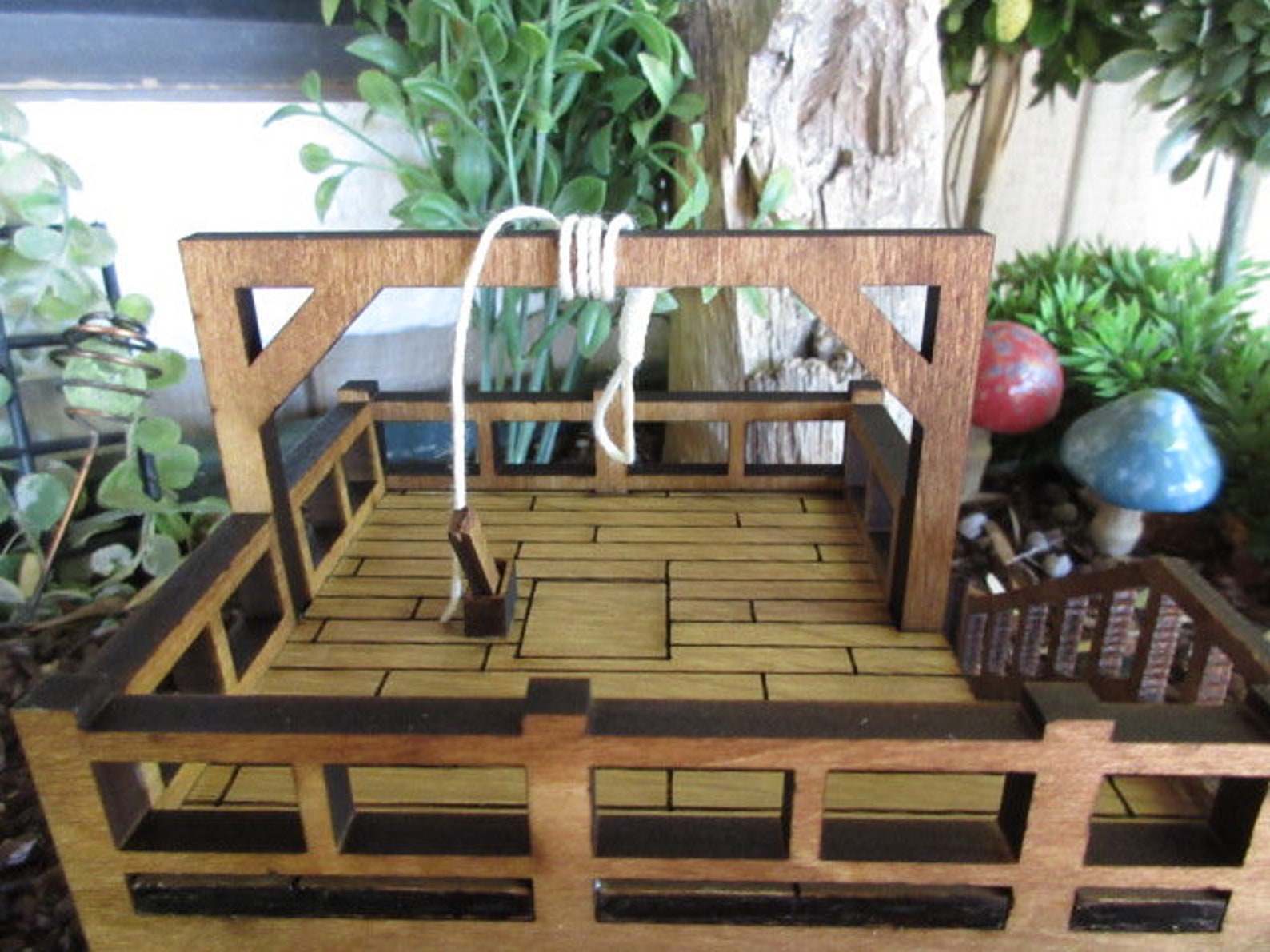 O Scale Miniature Old Western Gallows Train Decor Accessories 1:43 ...