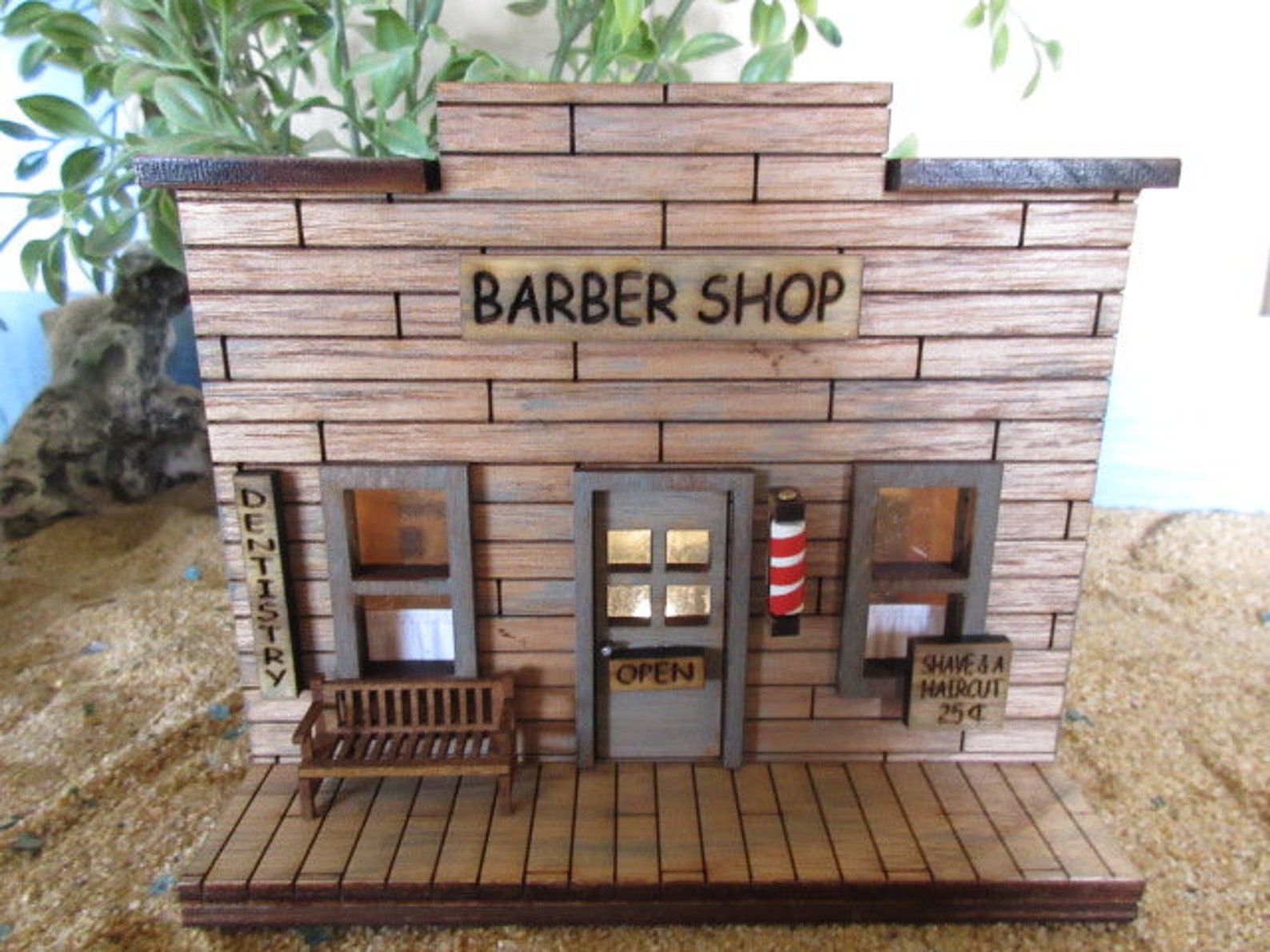 O Scale Miniature Old Western Barber Shop/dentist Rustic - Etsy
