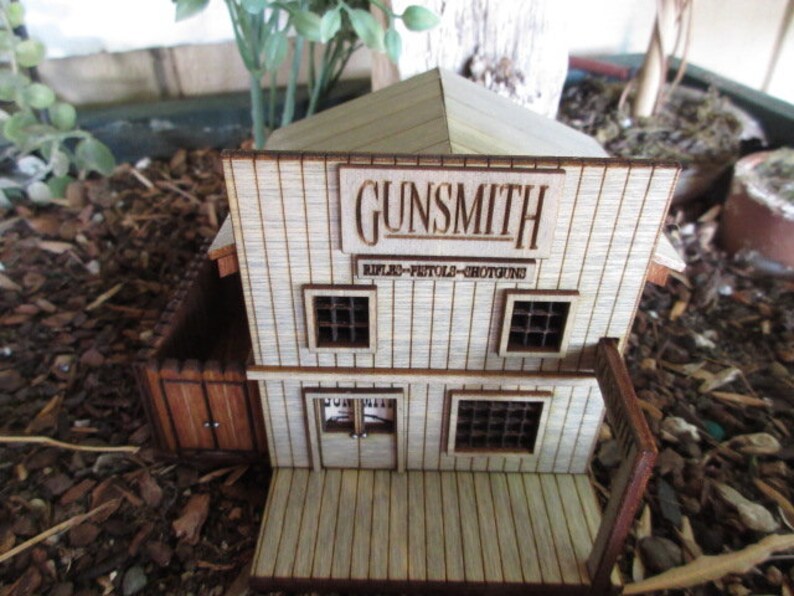 HO Scale Old West Gunsmith Building 1:87 Miniature Western | Etsy