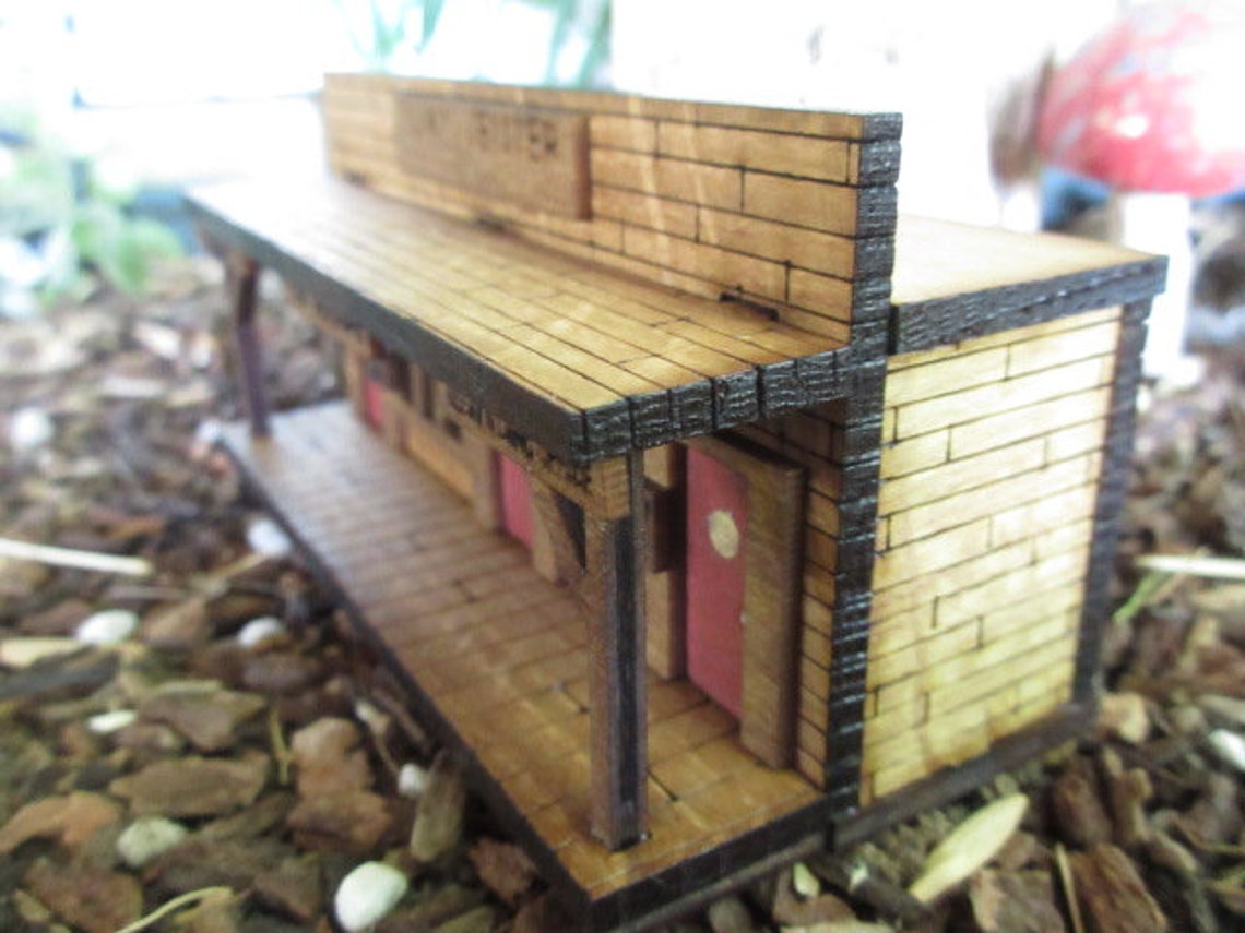 HO Scale Miniature Old Western Town Center Rustic Building American Old ...