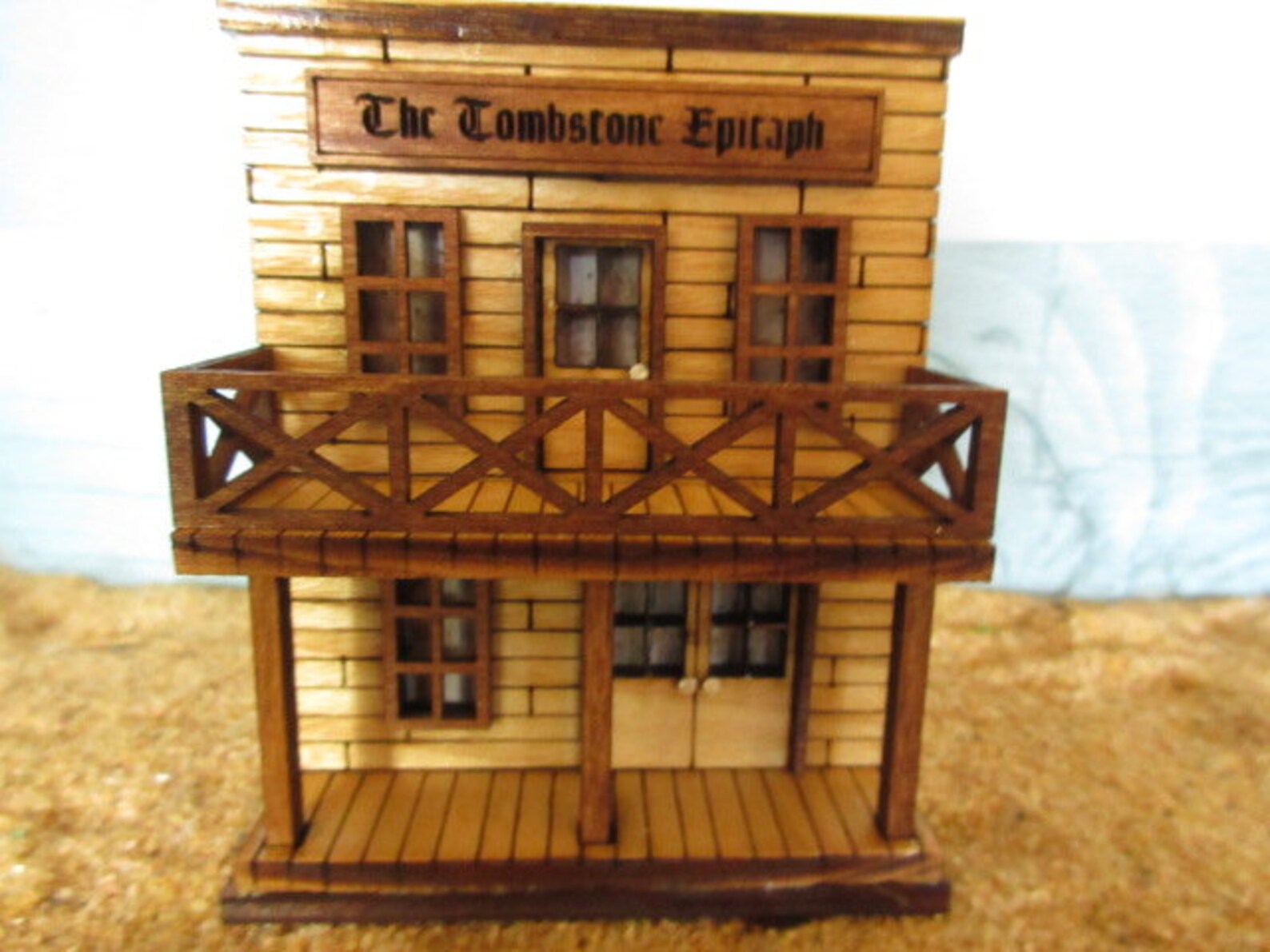 HO Scale 1:87 Miniature Tombstone Epitaph, OK Corral Wyatt Earp ...