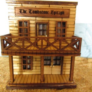 HO Scale 1:87 Miniature Tombstone Epitaph, OK Corral Wyatt Earp ...