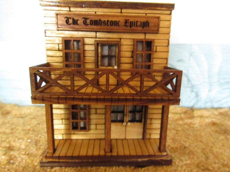 HO Scale 1:87 Miniature Tombstone Epitaph, OK Corral Wyatt Earp ...