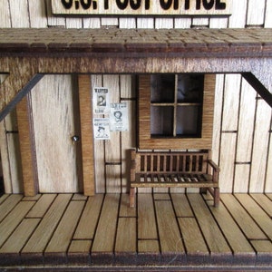 Miniature Old Western US Post Office Rustic Building American Old West ...