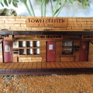 HO Scale Miniature Old Western Town Center Rustic Building American Old ...