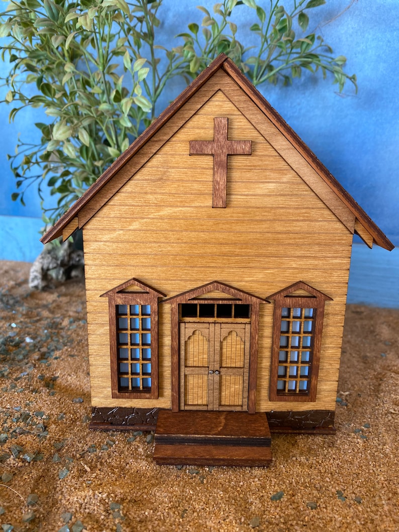 O Scale Miniature Rustic Church 1:43 Scale Western Building - Etsy