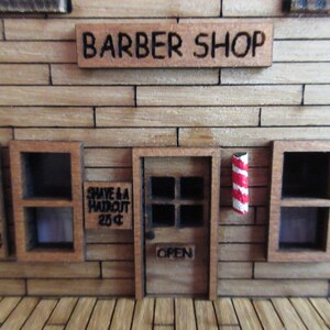 HO Scale Miniature Old Western Barber Shop/dentist Rustic Building ...