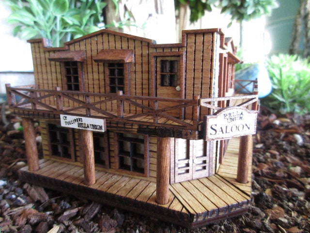 HO Scale Bella Union Saloon Miniature, Deadwood Inspired - Etsy