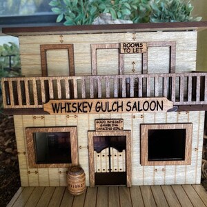 O Scale Miniature Old Western Whiskey Gulch Saloon Rustic Building ...