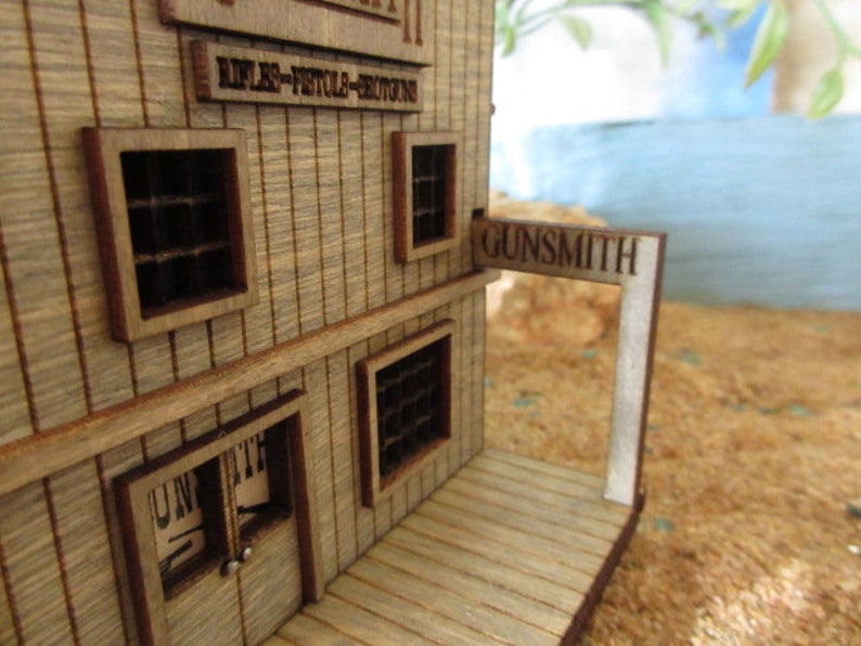 HO Scale Old West Gunsmith Building 1:87 Miniature Western | Etsy