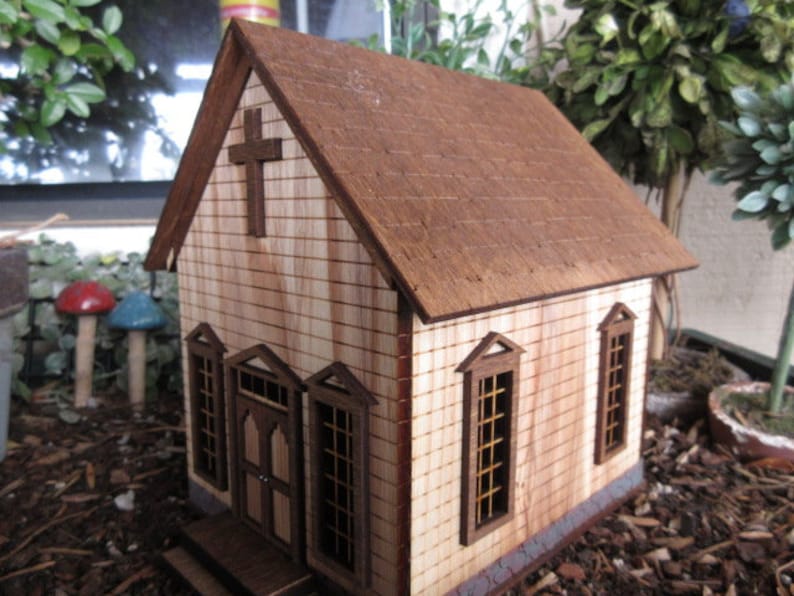 O Scale Miniature Rustic Church 1:43 Scale Western Building - Etsy