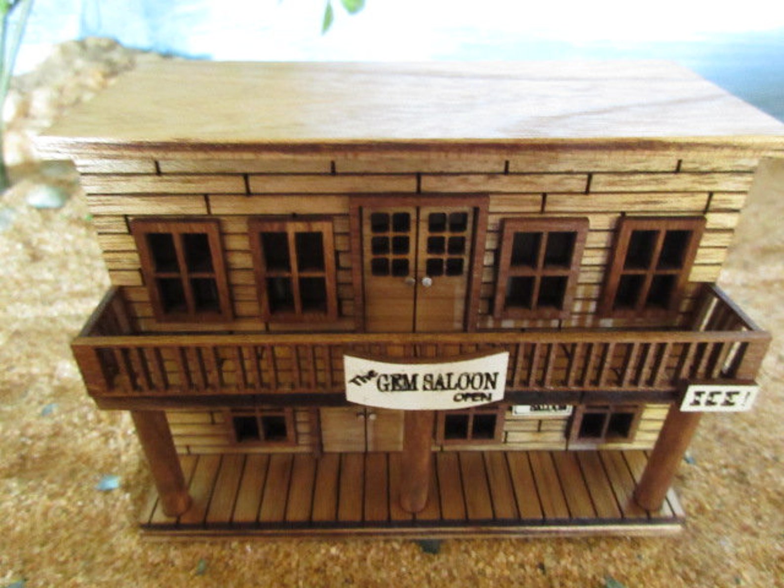 HO Scale 1:87 the Gem Saloon, Deadwood, Old West Miniature Rustic ...