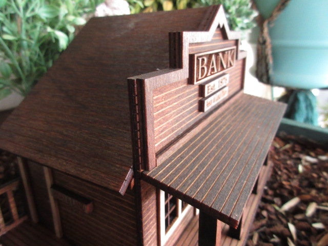 O Scale Old West Bank, Assay and Land office — Old West Miniatures