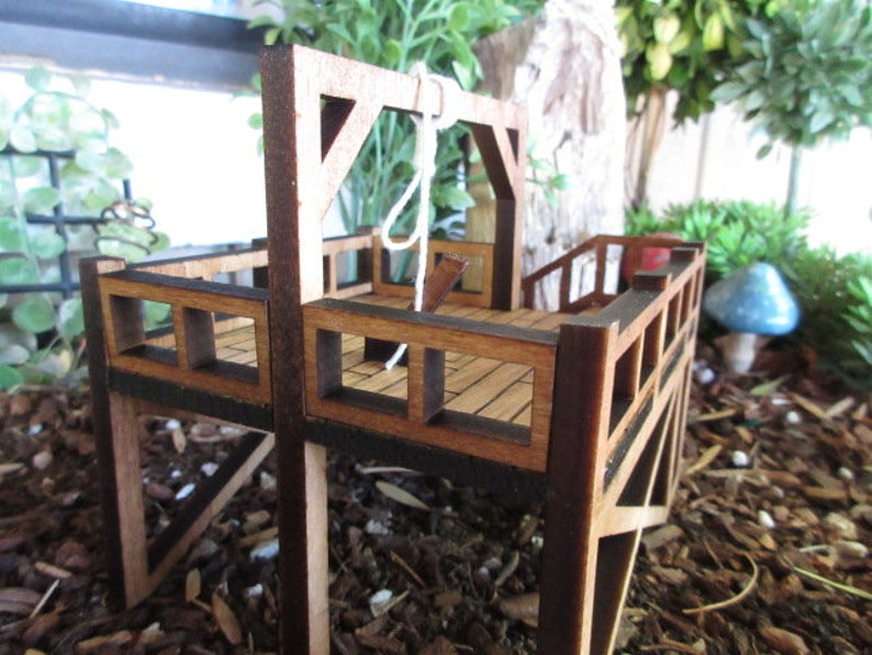 O Scale Miniature Old Western Gallows Train Decor Accessories 1:43 ...