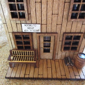 O Scale Deadwood Boarding House, Deadwood, Old West Miniature Rustic ...