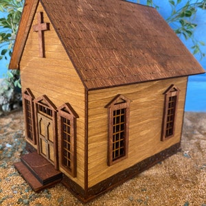 O Scale Miniature Rustic Church 1:43 Scale Western Building - Etsy